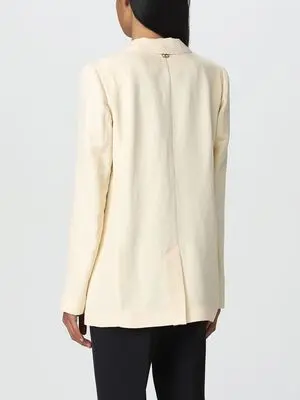 TWINSET Linen Blend Blazer - Ivory