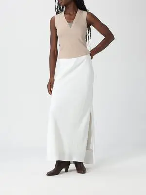 Brunello Cucinelli Sleeveless V-neck Top - Beige