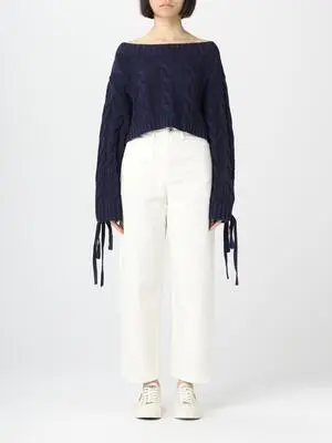 Kenzo Cable Knit Sweater With Tie Detailing