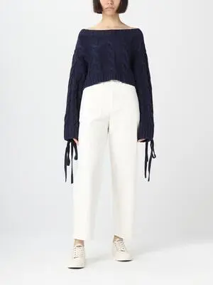 Kenzo Cable Knit Sweater With Tie Detailing
