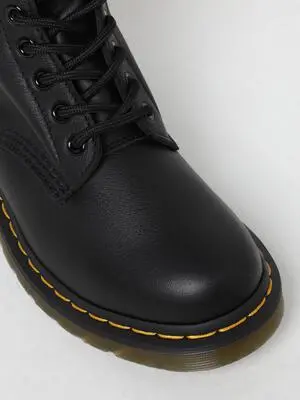 Dr. Martens 1460 Pascal Natural Grain Leather Combat Boots - Black