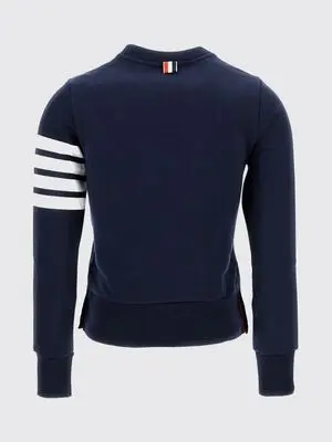 Thom Browne Sweatshirt With Signature Stripes - Blue