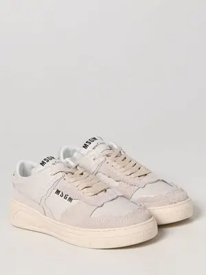 MSGM Leather Sneakers - Milk