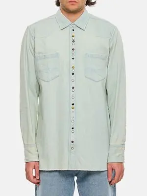 GOLDEN GOOSE Shirt - Gnawed Blue