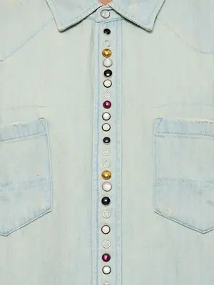 GOLDEN GOOSE Shirt - Gnawed Blue