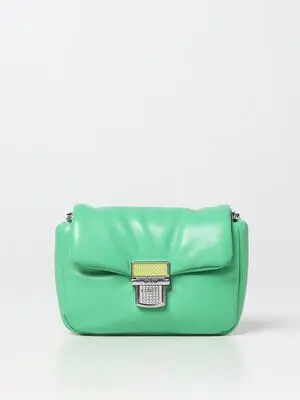 MSGM Synthetic Nappa Leather Bag With Clasp And Chain Strap