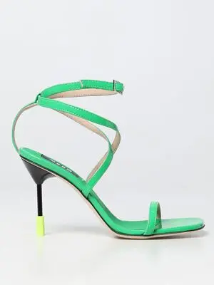 MSGM Patent Leather Sandals - Green