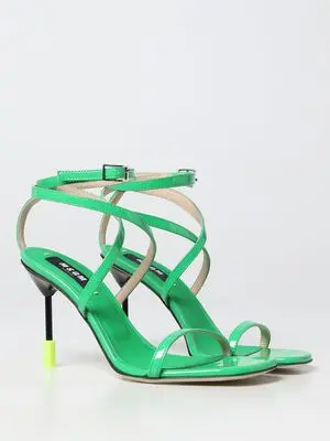 MSGM Patent Leather Sandals - Green