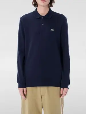 Lacoste Cotton Polo With Mini Logo Marine