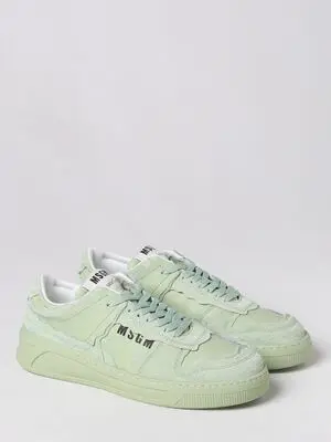 MSGM Acbc X Leather And Repet Sneakers - Green