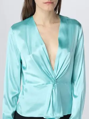 Pinko Draped V-neck Blouse - Green
