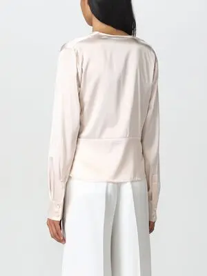 Pinko Draped V-neck Blouse - Pink