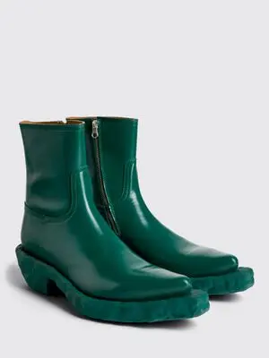 Camper Zip Up Boot - Green