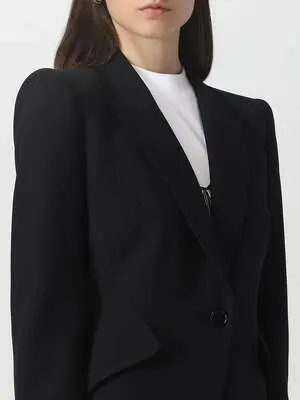 Alexander McQueen Crepe Blazer - Black