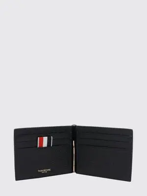 Thom Browne Bifold Wallet In Calf Leather With Money Clip