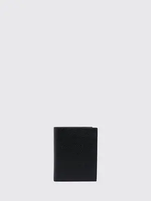 Thom Browne Bifold Wallet In Calf Leather With Coin Pocket - Black