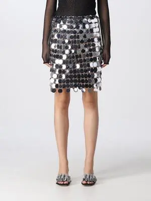 Rabanne Sequined Skirt - Silver