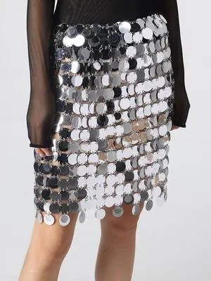 Rabanne Sequined Skirt - Silver