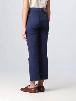 FAY Cropped Flare Jeans With Raw Hem