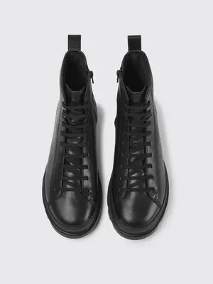 Camper Brutus Ankle Boot In Full-grain Calfskin - Black