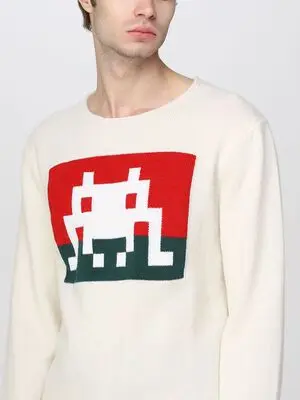 Comme Des Garçons Graphic Knit Sweater - Camel
