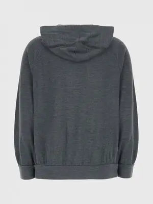 Brunello Cucinelli Cotton And Silk Zip-up Hoodie With Slit Pockets