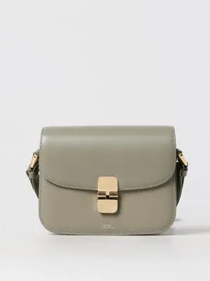 A.p.c. Mini Bag With Turn Lock Closure - Charcoal