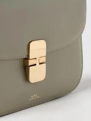 A.p.c. Mini Bag With Turn Lock Closure - Charcoal