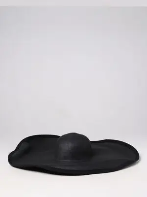Max Mara Robert Textile Paper Panama Hat - Black