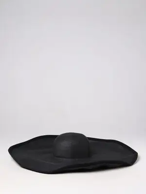 Max Mara Robert Textile Paper Panama Hat - Black