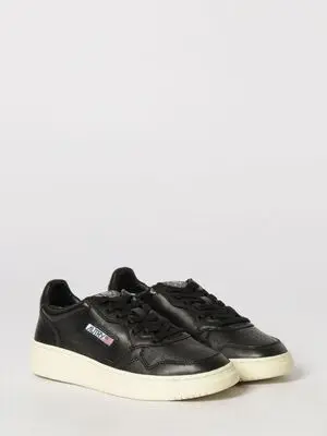 AUTRY Medalist Low Two-tone Calfskin And Suede Trainers - Black
