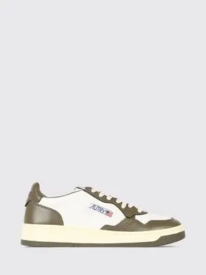 AUTRY Autry Medalist Low Two-Tone Calfskin And Suede Trainers Brown