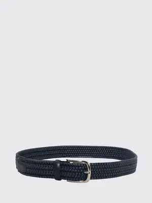 ORTIGNI Woven Leather Belt - Blue