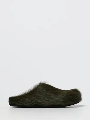 Marni Marni Fur Clogs Sage