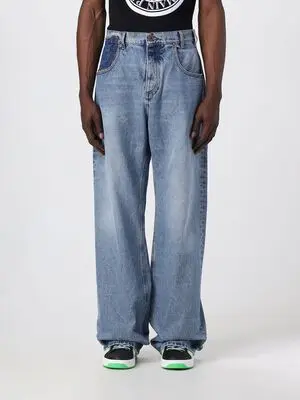 Balmain Wide Leg Jeans - Denim