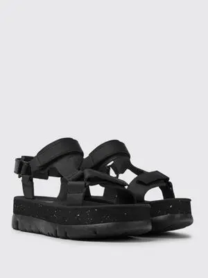 Camper Oruga Up Calfskin Sandals - Black