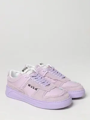 MSGM X Acbc Leather Sneakers - Lilac
