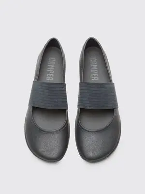 Camper Right Ballerinas In Calfskin - Blue