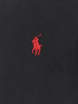 Polo Ralph Lauren Crewneck Cotton T-shirt With Embroidered Pony Logo - Black