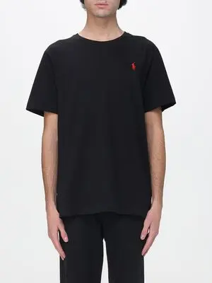 Polo Ralph Lauren Crewneck Cotton T-shirt With Embroidered Pony Logo - Black