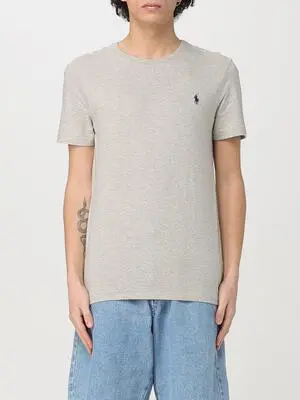 Polo Ralph Lauren Crewneck Cotton T-shirt With Embroidered Pony Logo Grey