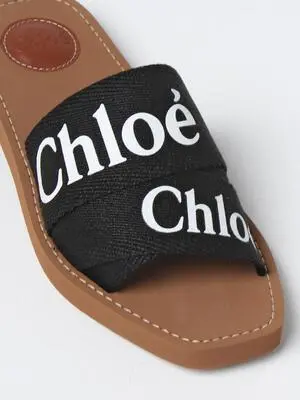 Chloé Fabric Sliders - Black