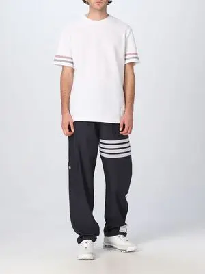 Thom Browne T-shirt With Striped Bands - White