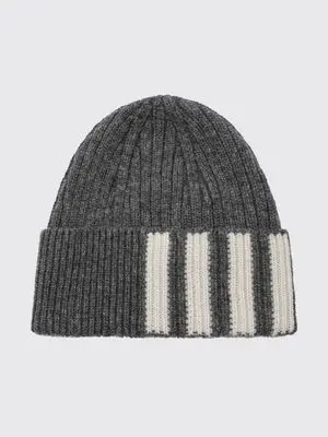 Thom Browne 4-bar Stripe Cashmere Beanie - Grey