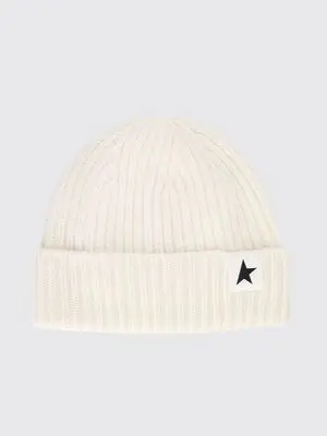 GOLDEN GOOSE Ribbed Beanie - Ivory
