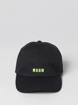 MSGM Cotton Baseball Cap - Black