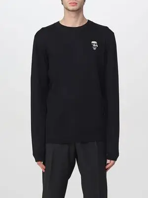 Karl Lagerfeld Embellished Crew Neck Sweater