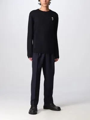 Karl Lagerfeld Embellished Crew Neck Sweater - Navy
