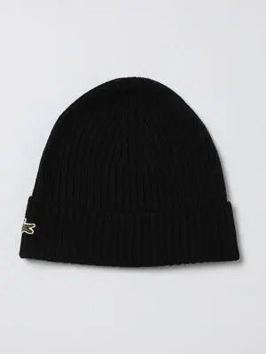 Lacoste Ribbed Beanie - Black
