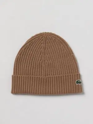 Lacoste Ribbed Beanie Brown